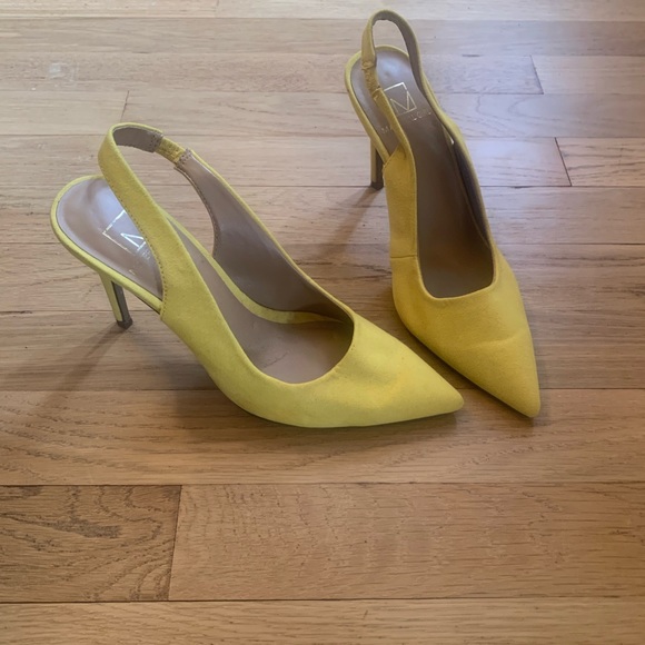 Material Girl | Shoes | Material Girl Yellow Pointed Sling Back Pumps ...